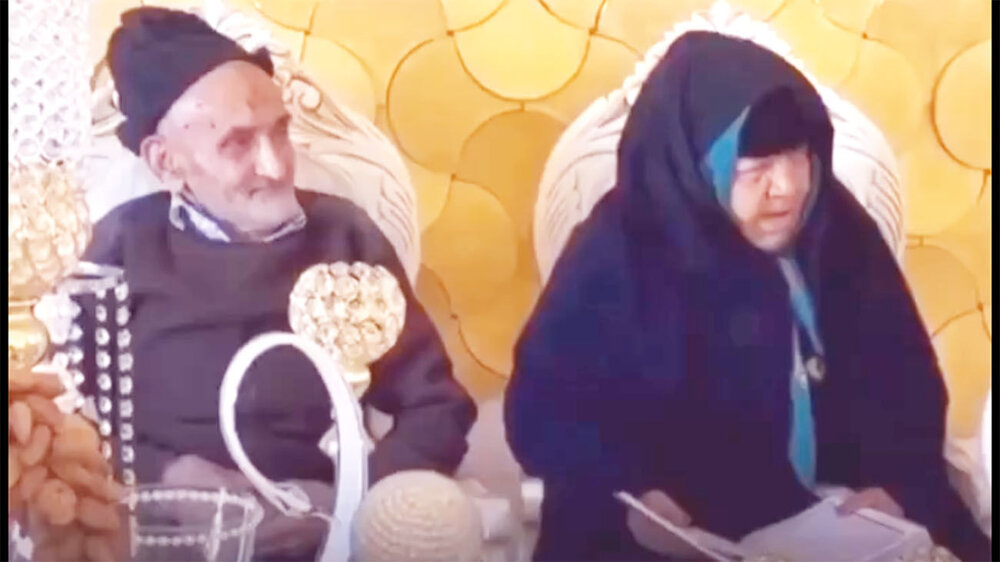 ازدواج پیرترین زن و مرد عاشق اصفهانی داماد ۷۳ سال در انتظار رسیدن به